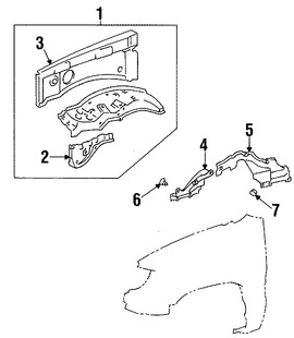 Enganche del protector de Guardafangos Original para Toyota Lexus Marca ...